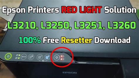Epson L3250 L3210 Red Light Blinking Solution 2024 Youtube