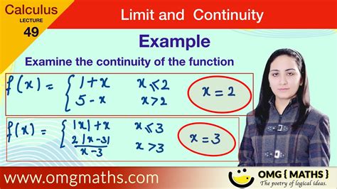 Check Continuity Example 6 Limit And Continuity Calculus Bsc