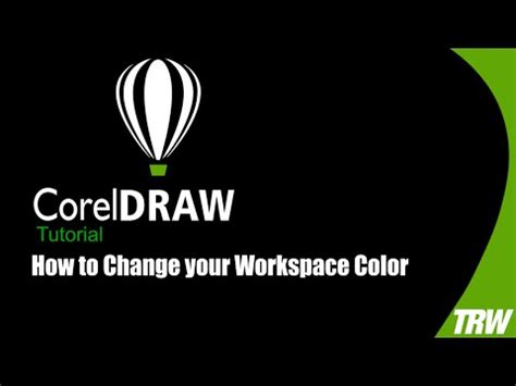 How To Change Your Workspace Color In CorelDRAW YouTube