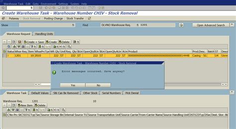 Solved Create Warehouse Task System Could Not Determine Sap