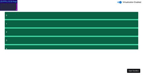 Virtualization Codesandbox