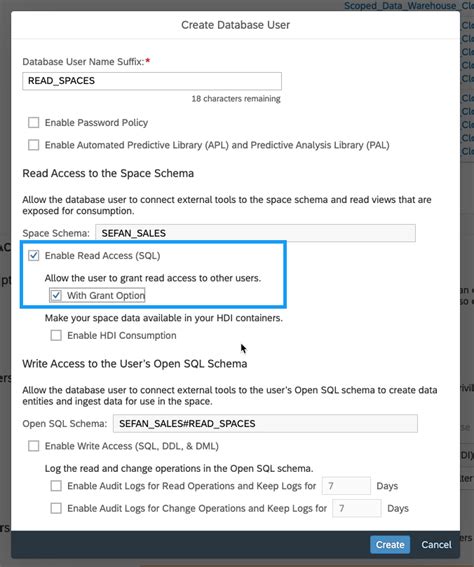 Create A Sql User With Access To Multiple Spaces In Sap Datasphere