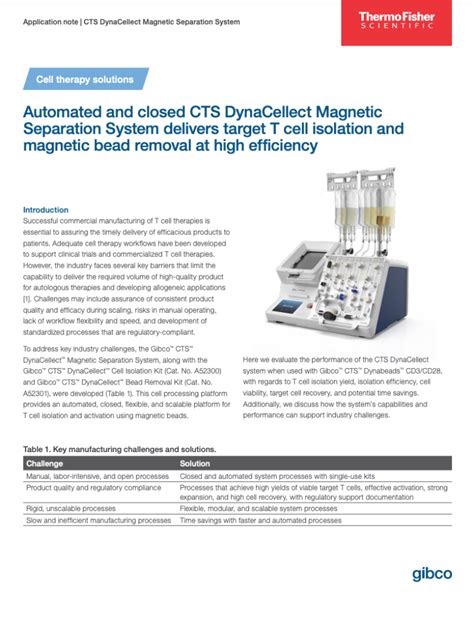 Automated And Closed Cts Dynacellect Magnetic Separation System