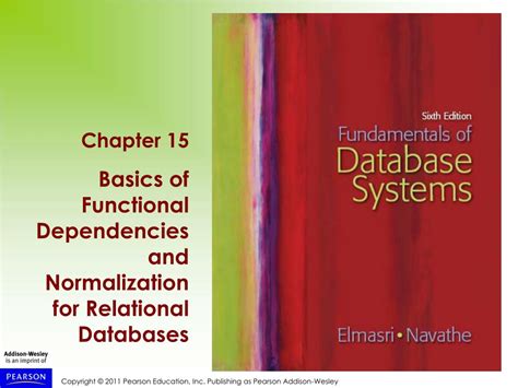 Ppt Chapter 15 Basics Of Functional Dependencies And Normalization For Relational Databases