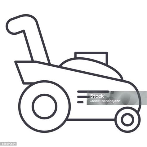 잔디 커터 원 예 기계 벡터 라인 아이콘 기호 그림 배경 편집 가능한 선 기계 부분에 대한 스톡 벡터 아트 및 기타 이미지 기계 부분 기업 재무와 산업 날 Istock