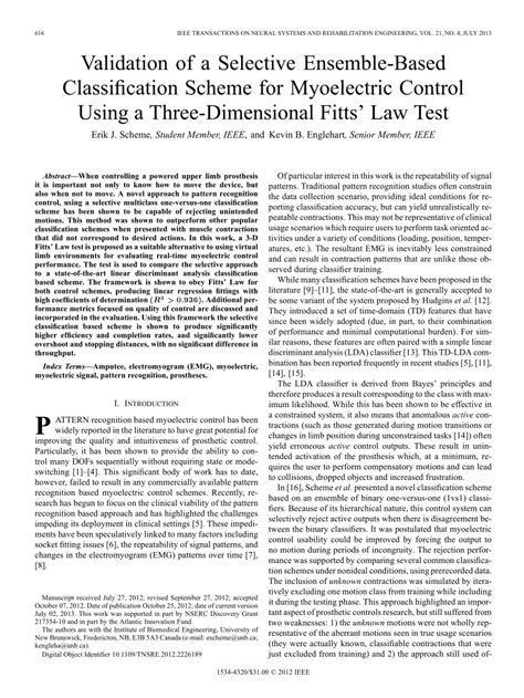 Pdf Validation Of A Selective Ensemble Based Classification Scheme