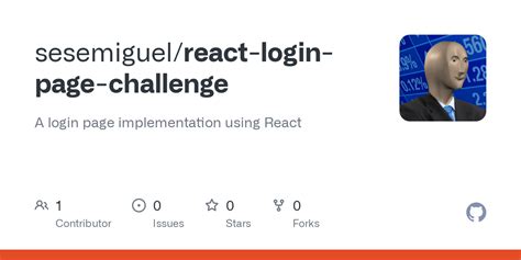 Github Sesemiguel React Login Page Challenge A Login Page Implementation Using React