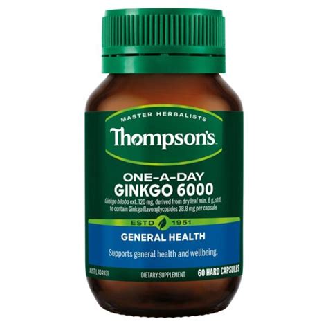 Thompsons One A Day Ginkgo Biloba 6000mg Capsules 60s Mydispensary
