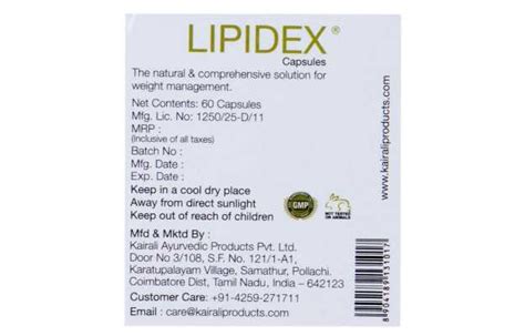 Kairali Lipidex Capsules Uses Price Dosage Side Effects Substitute