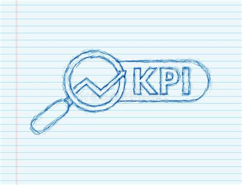 Kpi Key Performance Indicator Sketch Icon Measurement Optimization Strategy Stock Vector