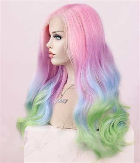 Pastel Rainbow Ombre Hair