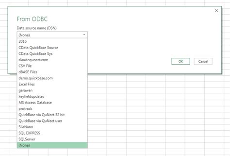 excel 365 without dsn or password