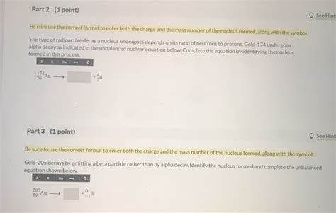 solved part 1 1 point i see periodic table q see hint a