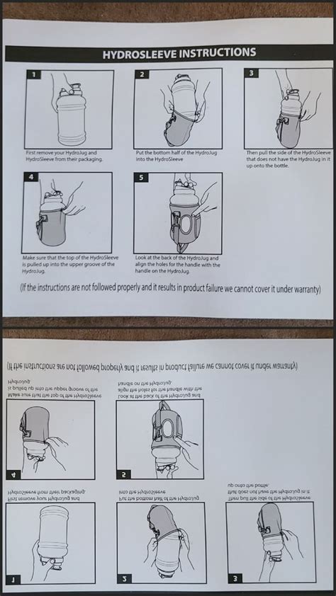 HYDROSLEEVE INSTRUCTIONS First Remove Your Hydrolug And Put The Bottom Half Of The HydroJug Then