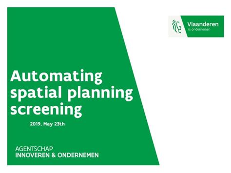 Vlaio Automating Spatial Planning With Fme Pdf Technology And Computing