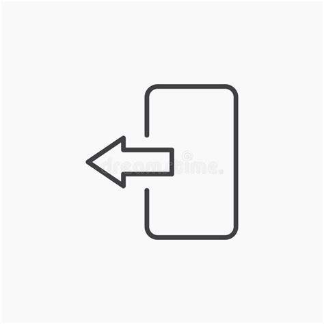 Sign Outline In Thin Line Black Color Flat Simple Vector Symbols Illustration Stock Vector