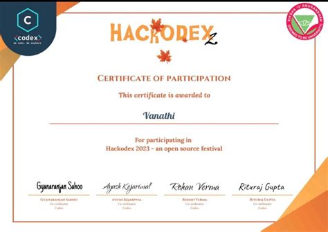 M Vanathi On Linkedin Opensource Learning Hackathon Codex 10