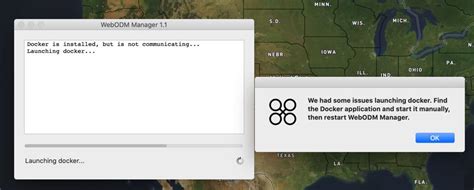 Macos Webodm Manager Wont Talk To Docker Webodm Opendronemap Community