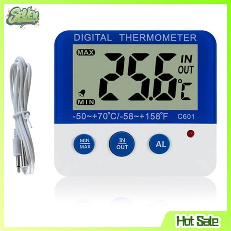 Led Fridge Freezer Digital Thermometers ℃ ℉ Temperature Humidity Meter With Led Indicator Alarm