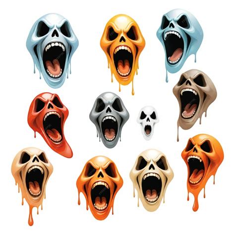 Premium Vector Scream Vector Set White Background Isolated A High