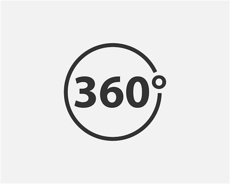 Premium Vector 360 Degree View Vector Icon