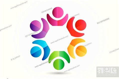 Logo Unity People Vector Image Design Stock Vector Vector And Low Budget Royalty Free Image