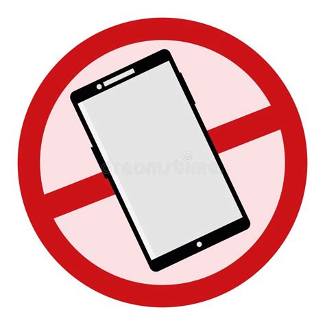 Dont Use Smartphone Warning Sign Stock Vector Illustration Of Dont Forbidden