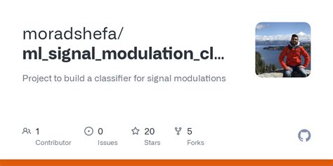 github moradshefa ml signal modulation classification project to build a classifier for