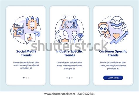 Trends Categories Onboarding Mobile App Screen Stock Vector Royalty Free 2310132761 Shutterstock
