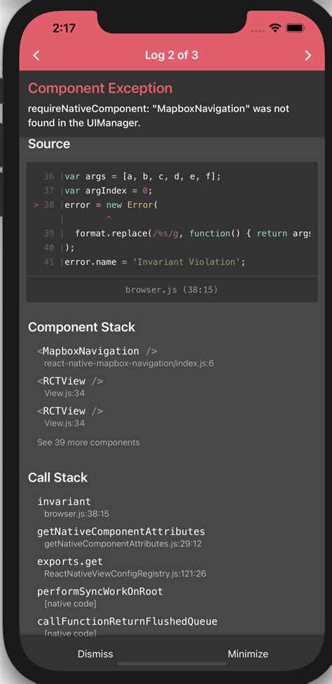 Ios React Native Mapbox Mapboxnavigation Was Not Found In The Uim Stack Overflow