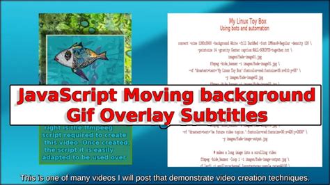 Javascript Moving Background  Overlay Subtitles Youtube