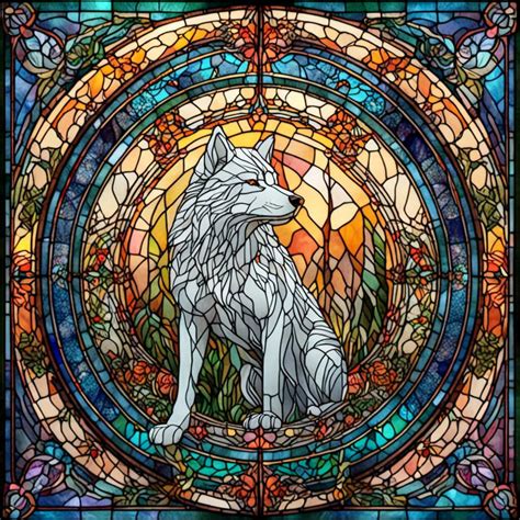 Wolf Stained Glass Window By Montrealdigital On Deviantart