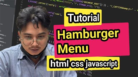 Tutorial Membuat Hamburger Menu Dengan Javascript Youtube