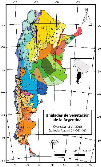 Unidades De Vegetación De La Argentina Agrupadas En Provincias Y