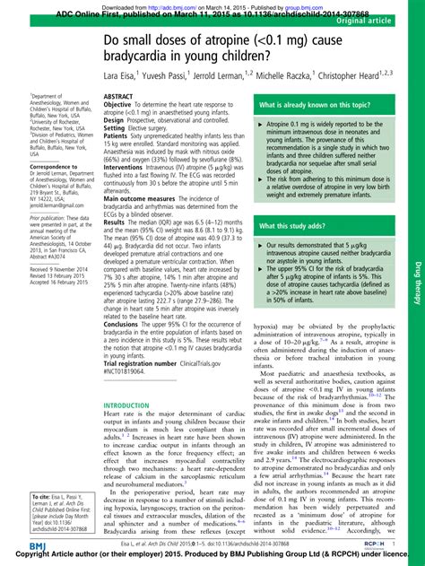 Pdf Do Small Doses Of Atropine