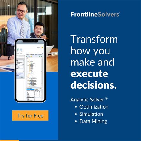 Dataanalytics Decisionintelligence Analyticsolver Frontline Solvers
