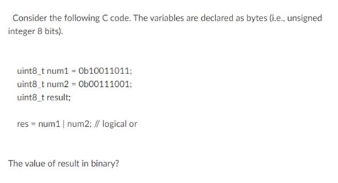Solved Consider The Following C Code The Variables Are Chegg