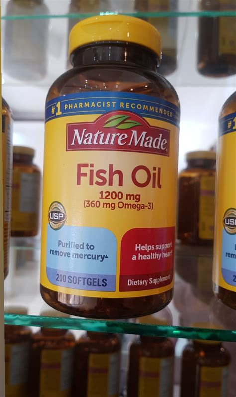Nature Made Fish Oil 1200mg 360mg Omega 3 200 Softgels Wellness Pro