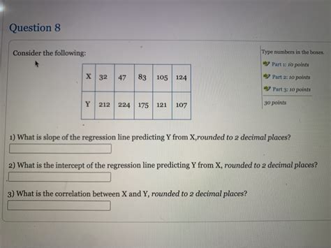 Solved Question 7 Consider The Following Table Summarizing