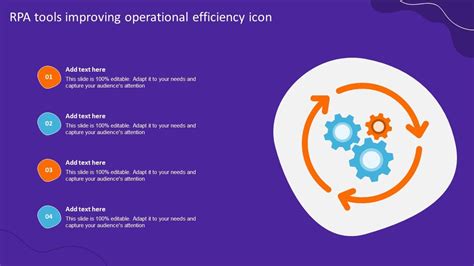Rpa Tools Improving Operational Efficiency Icon Ppt Slide