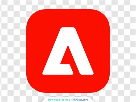 Adobe Red Main Logo For App Store Free Png Pngate