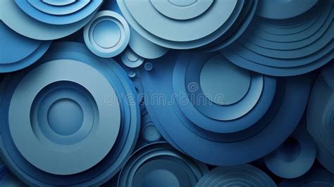 A 3d Render Of Abstract Overlapping Geometric Shapes In Various Shades