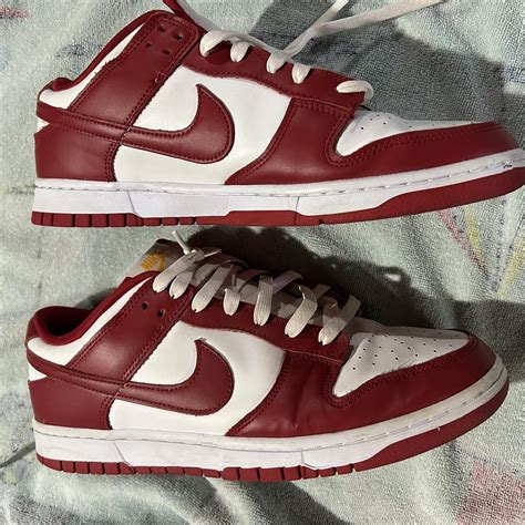 Some What Used Nike Red Dunks Depop