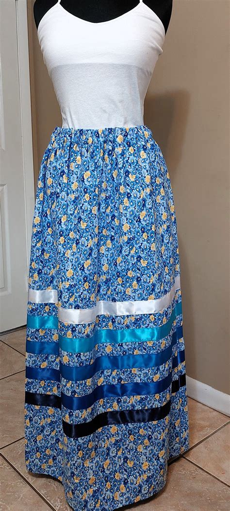 Native American Ribbon Womens Ribbon Skirt Ceremonial Skirt Pow Wow