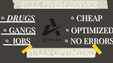 Create Optimized Fivem Server By Djonzadjonza Fiverr