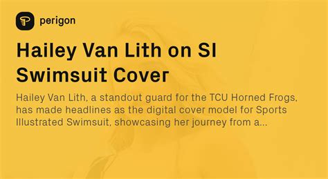 Hailey Van Lith On Si Swimsuit Cover Perigon