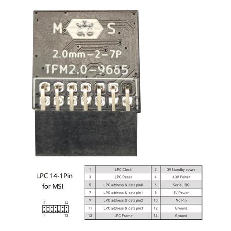 vividcraft gigabyte gc tpm2 0 s 2 0 tpm module 12 pin 12 1 lpc 2 0