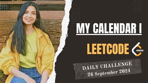 729 My Calendar I Leetcode Daily Potd 26 Sep 2024 Medium Java Hindi Treemap Youtube