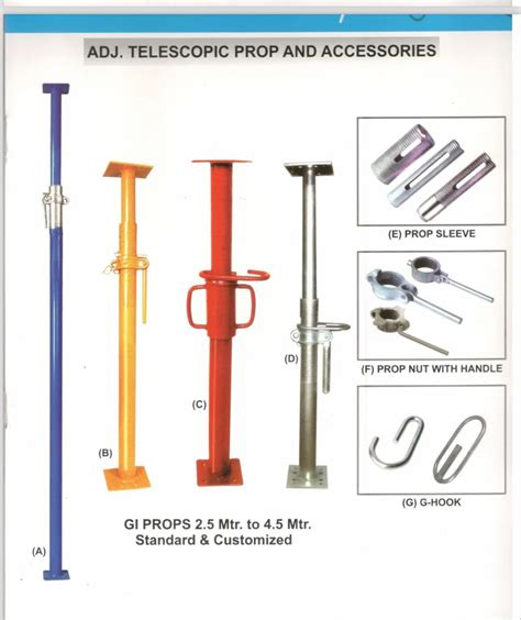 Mild Steel Scaffolding Adjustable Props At ₹ 64kg In Ludhiana Id 2855609020997