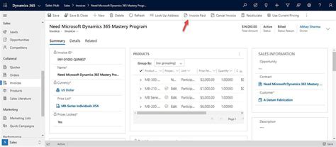 Dynamics 365 Sales Invoice Template At Anthony Monroy Blog